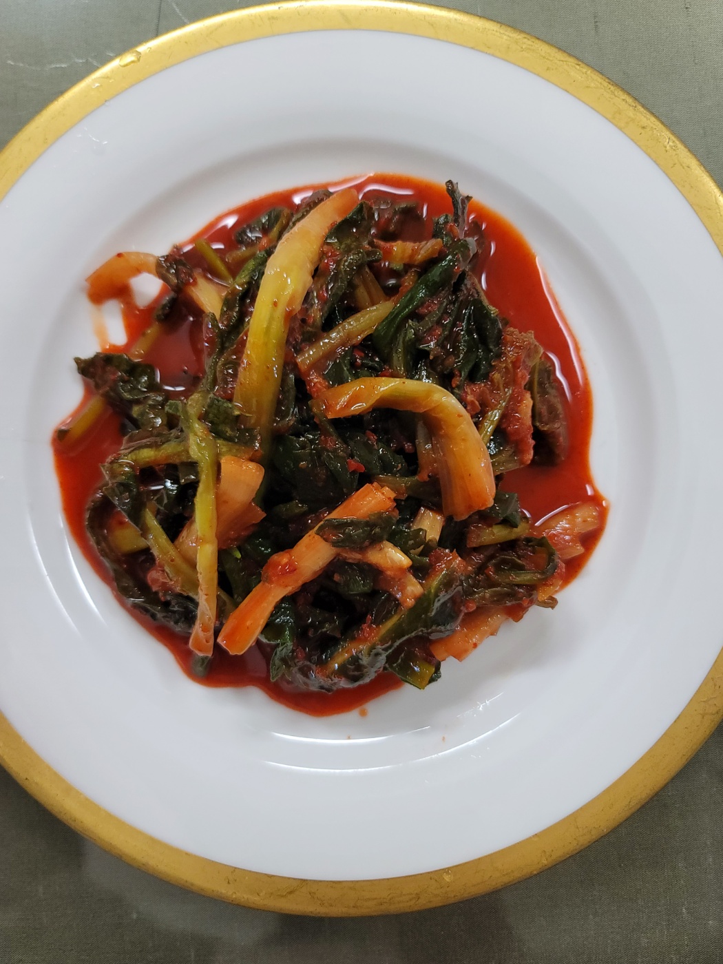 Chive Leaf Mustard Kimchi - Voyage Korea